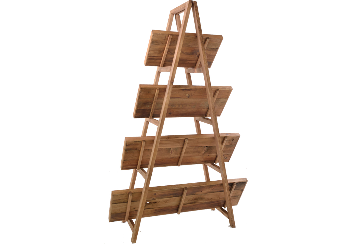 Pyramid Bookcase Rustic by Ancient Mariner Furniture | REVEAL
